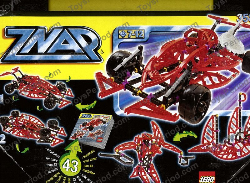 LEGO 3581 Formula Z Car in Storage Box Instructions and Parts List