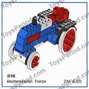LEGO 316-2 Farm Tractor Instructions and Parts List
