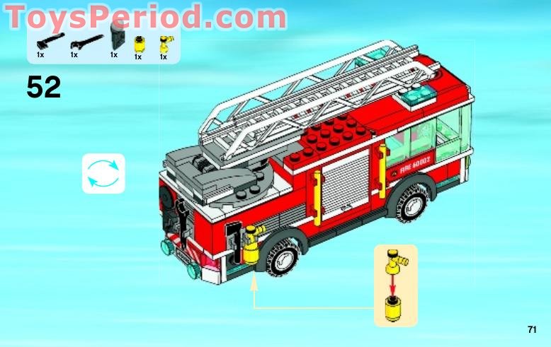 LEGO 60002 Fire Truck Instructions and Parts List