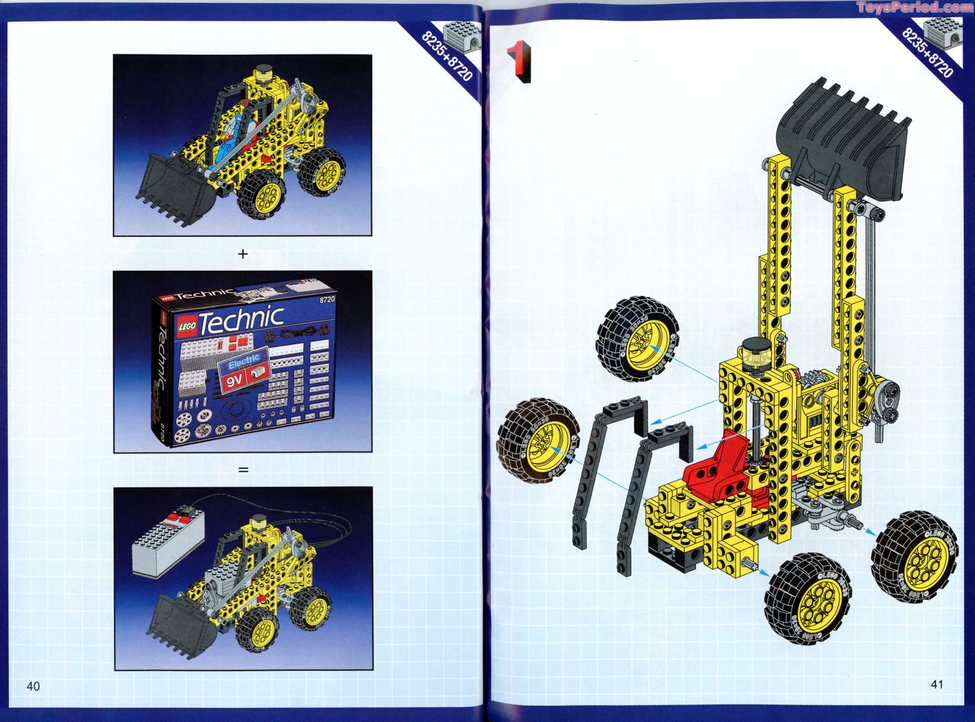 LEGO 8235 Front End Loader Instructions and Parts List