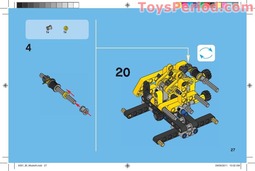 LEGO 9391 Crawler Crane Instructions and Parts List