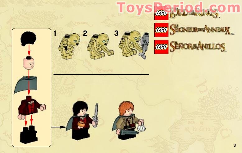 LEGO 9470 Shelob Attacks Instructions and Parts List