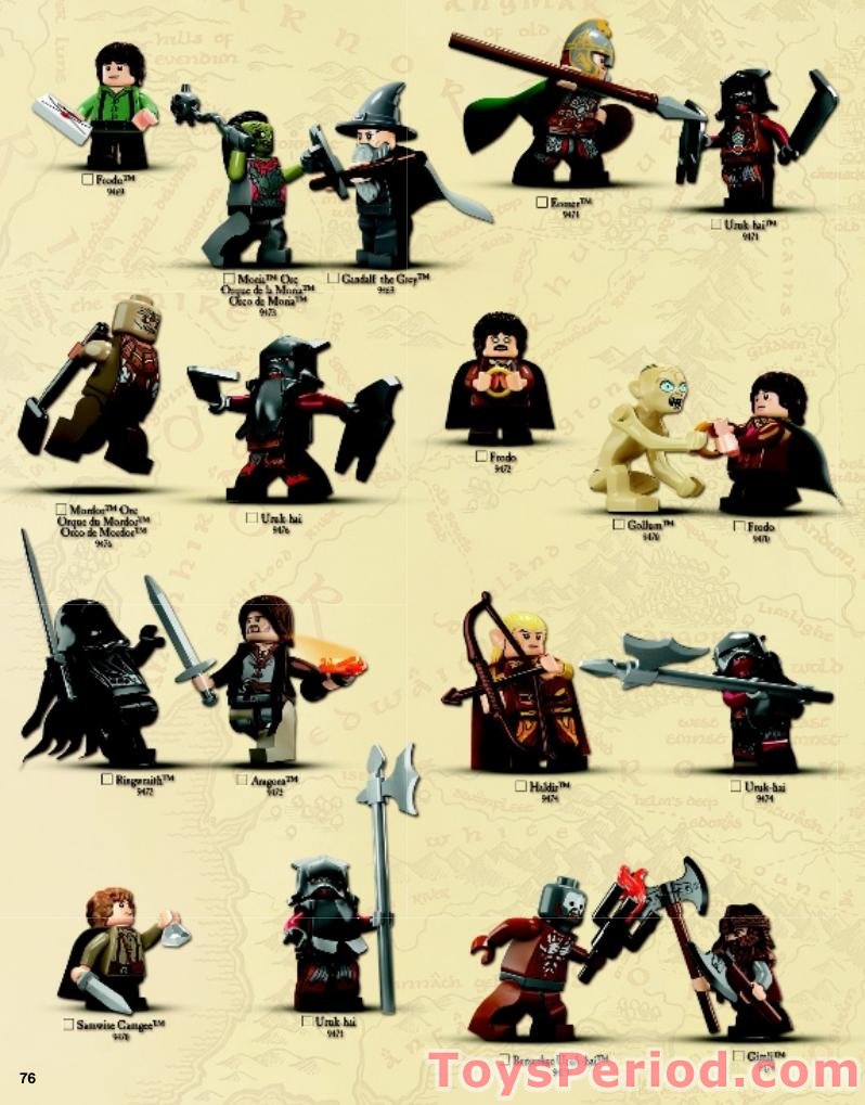 LEGO 9472 Attack on Weathertop Instructions and Parts List