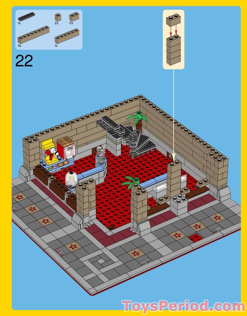 LEGO 10232 Palace Cinema Instructions and Parts List