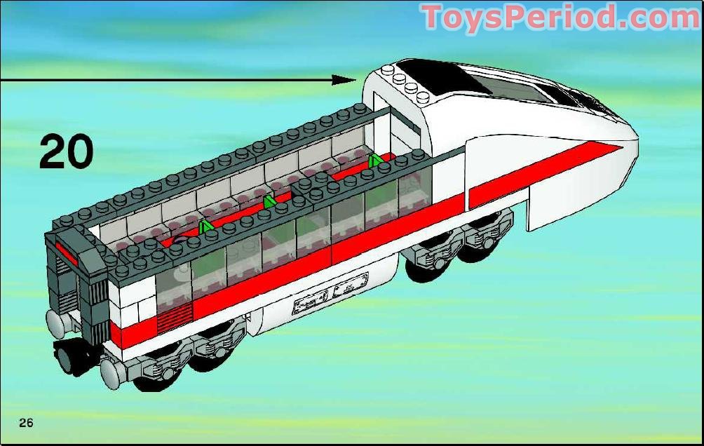LEGO 7897 Passenger Train Instructions and Parts List