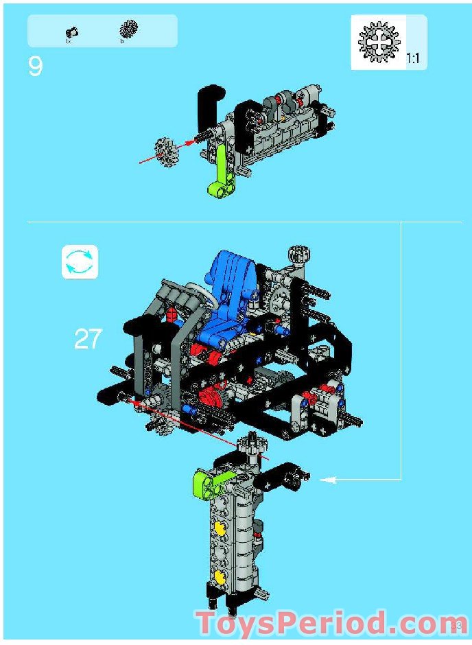 LEGO 8284-1 Dune Buggy or Tractor Instructions and Parts List