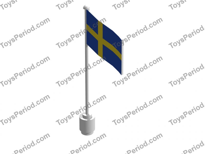 LEGO Sets with Part 777p02 Flag on Flagpole Type 2 with Sweden Pattern ...