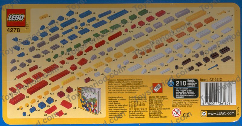 LEGO 4278 Blue Tub Instructions and Parts List