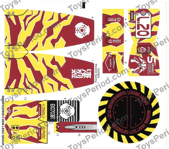 LEGO Sets with Part 8113stk01 Sticker Sheet for Set 8113 - (62020/4520939)