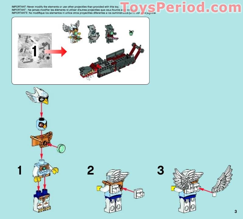 LEGO 70004 Wakz' Pack Tracker Instructions and Parts List
