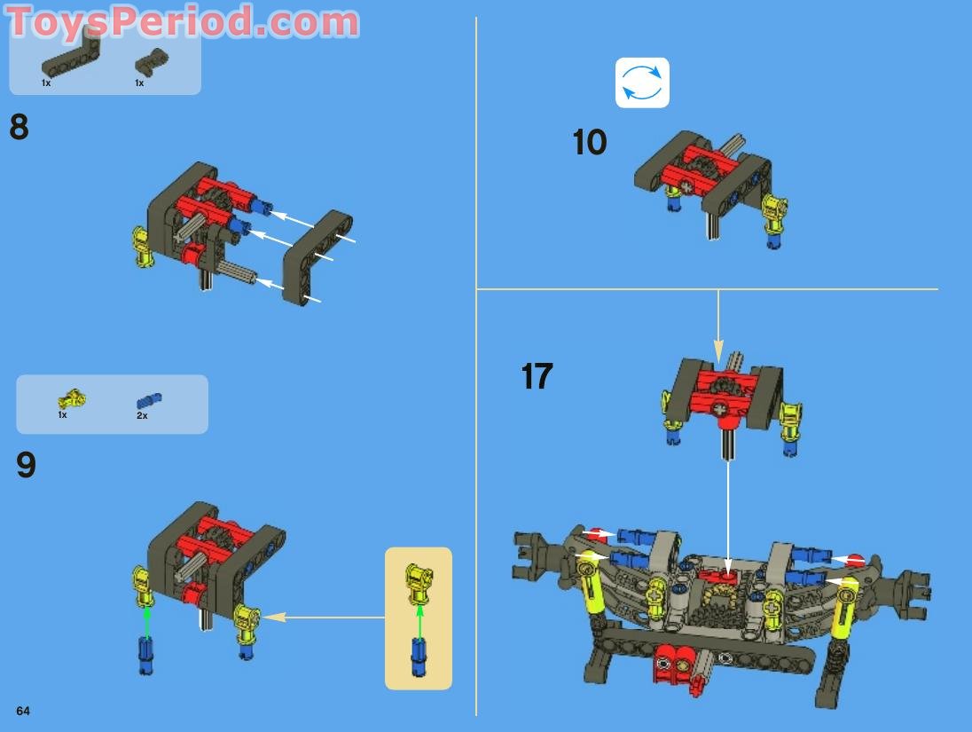 LEGO 8070 Supercar Instructions and Parts List