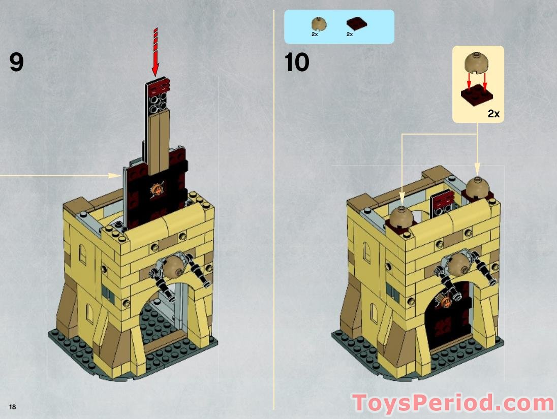 LEGO 9516 Jabba's Palace Instructions and Parts List