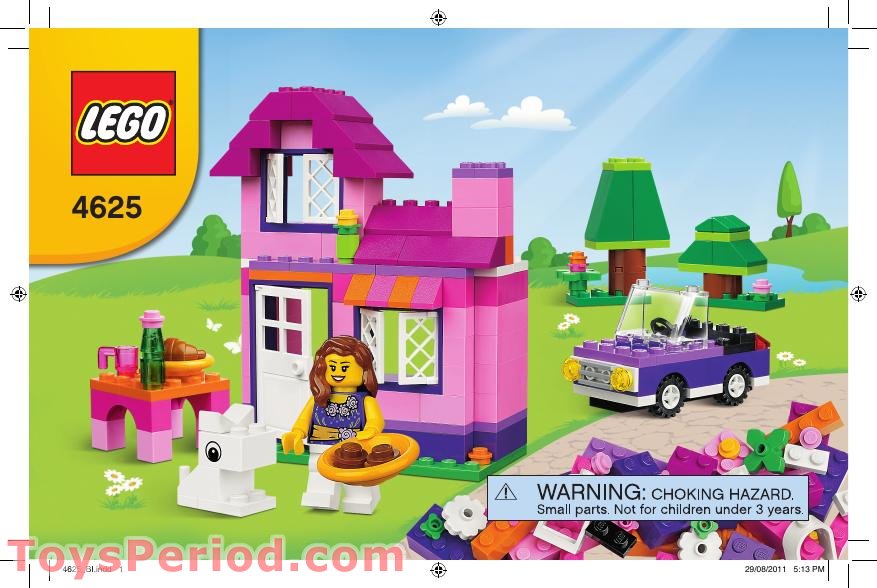 LEGO 4625 LEGO Pink Brick Box Instructions and Parts List