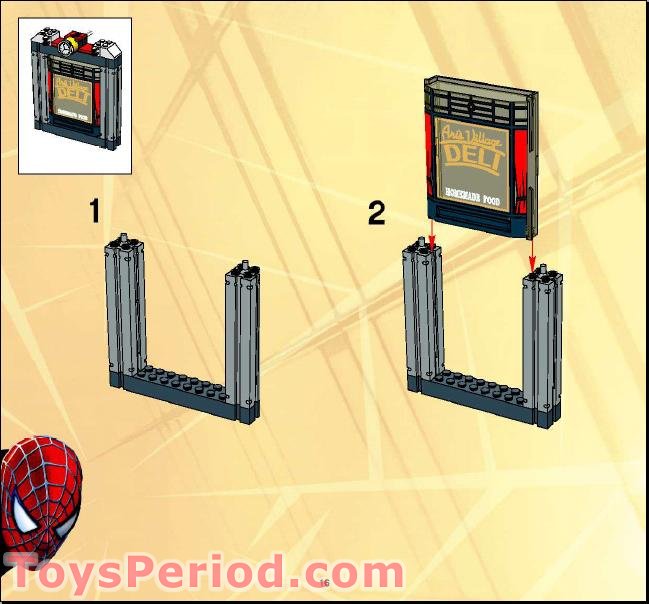 LEGO 4860 Doc Ock's Cafe Attack Instructions and Parts List