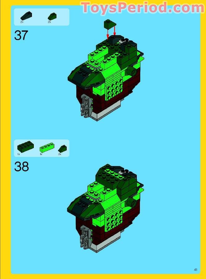 LEGO 4998 Stegosaurus Instructions and Parts List