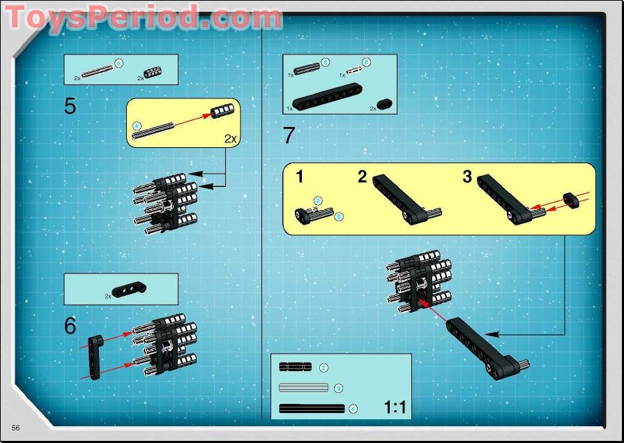LEGO 4481 Technic Hailfire Droid Instructions and Parts List