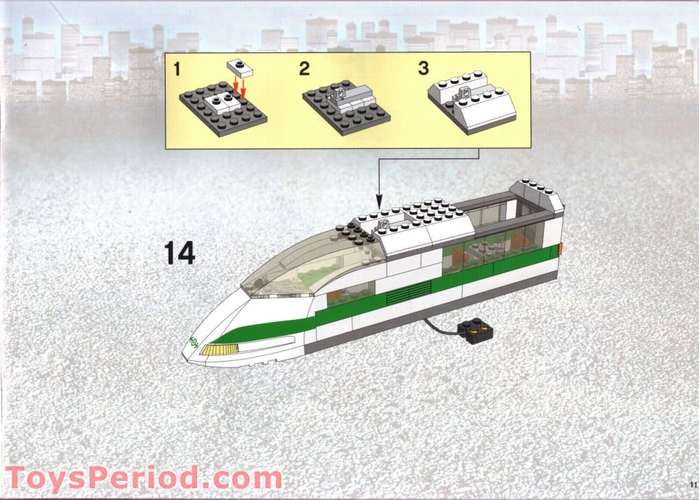 LEGO 4511 High Speed Train Instructions and Parts List