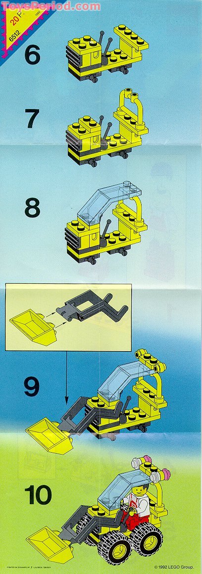 LEGO 6512 Landscape Loader Instructions and Parts List