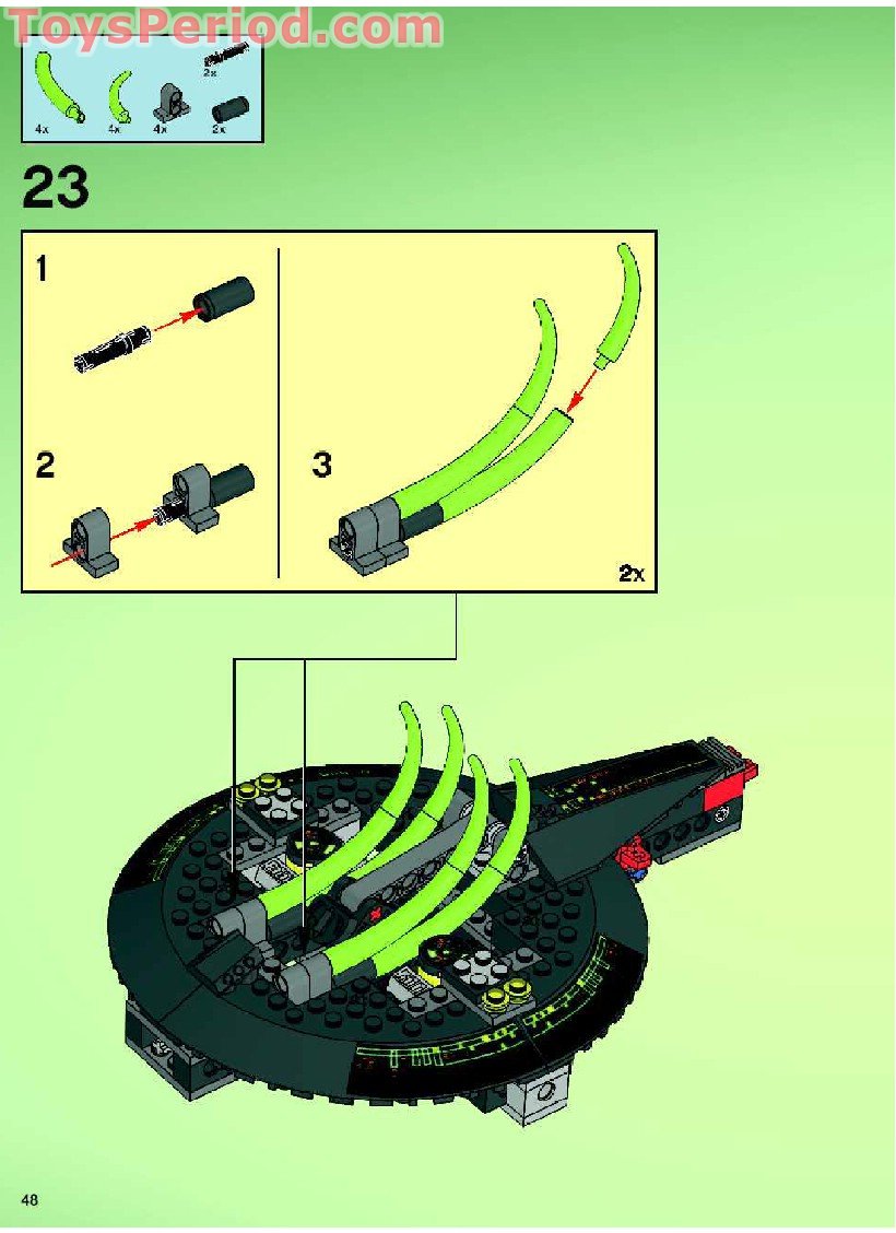 LEGO 7691 ETX Alien Mothership Assault Instructions and Parts List