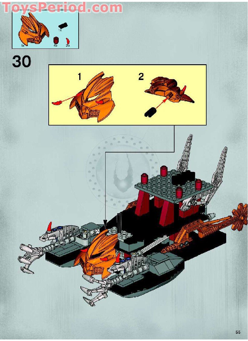LEGO 8624 Race for the Mask of Life Instructions and Parts List