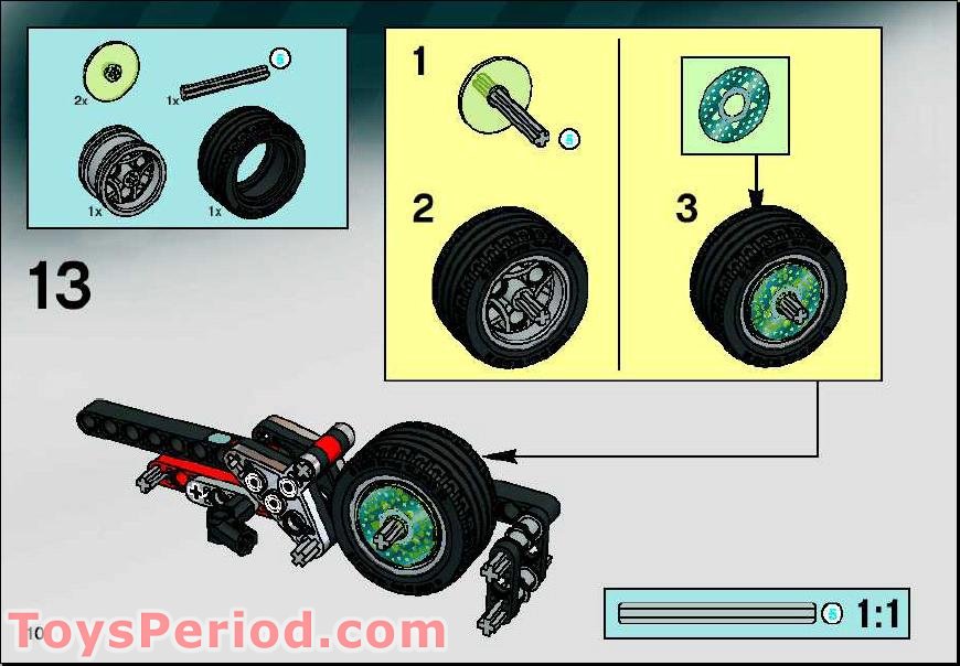 LEGO 8645 Muscle Slammer Bike Instructions and Parts List