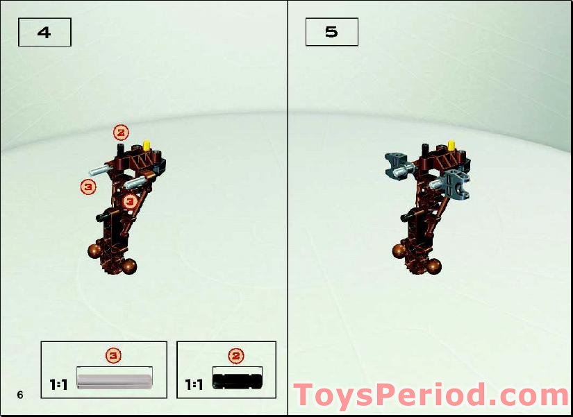 LEGO 8739 Toa Hordika Onewa Instructions and Parts List