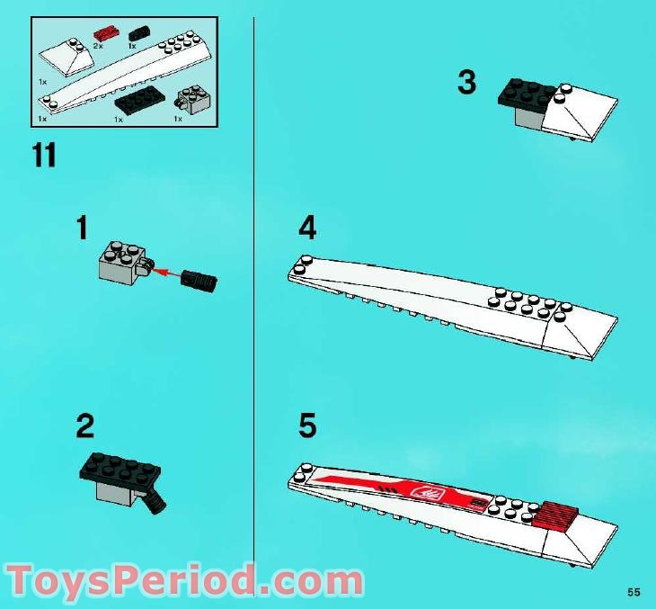LEGO 8106 Aero Booster Instructions and Parts List