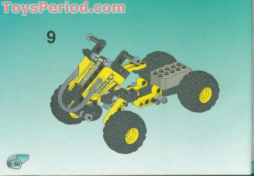LEGO 8240 Slammer Stunt Bike Instructions and Parts List