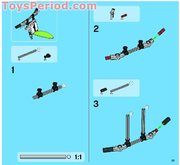 LEGO 8291 Dirt Bike Instructions and Parts List