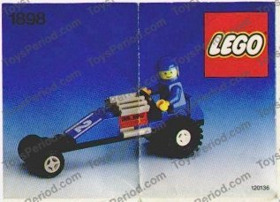 LEGO 1898 Weetabix Dragster Instructions and Parts List