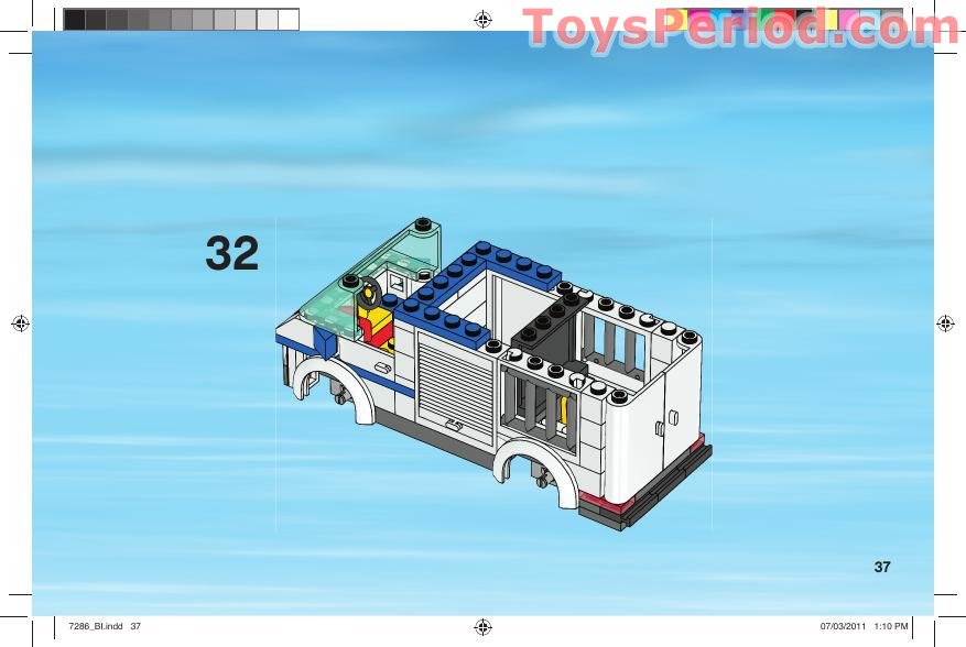 LEGO 7286 Prisoner Transport Instructions and Parts List