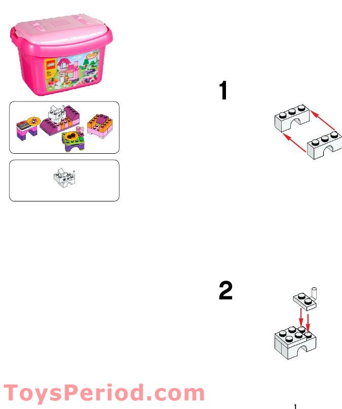 LEGO 4625 LEGO Pink Brick Box Instructions and Parts List
