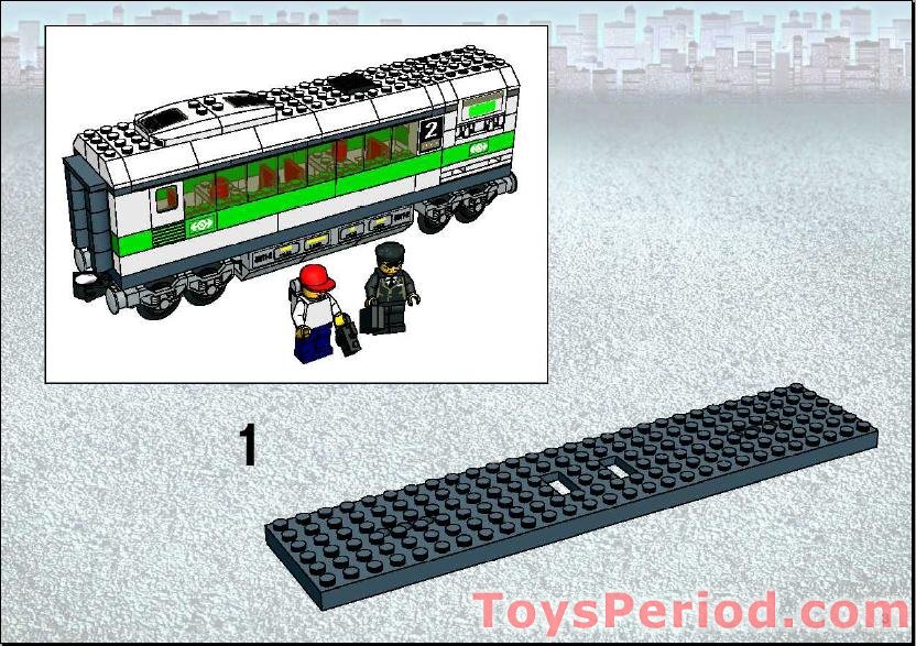 LEGO 10158 High Speed Train Car Instructions and Parts List