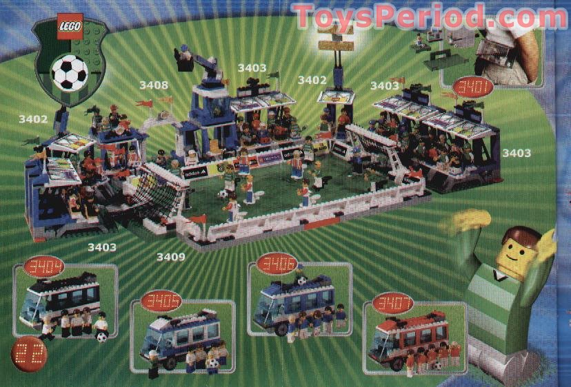 LEGO 3403 Fans' Grandstand with Scoreboard Instructions and Parts List