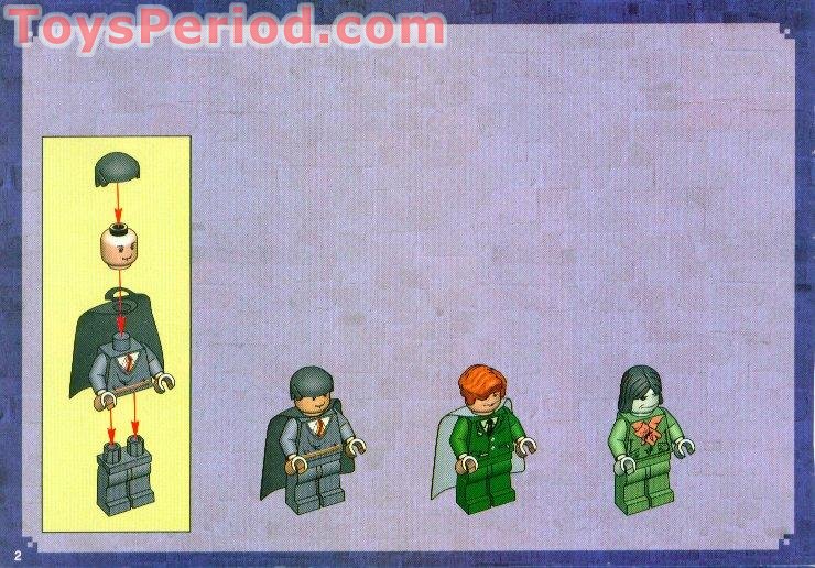 LEGO 4752 Professor Lupin's Classroom Instructions and Parts List