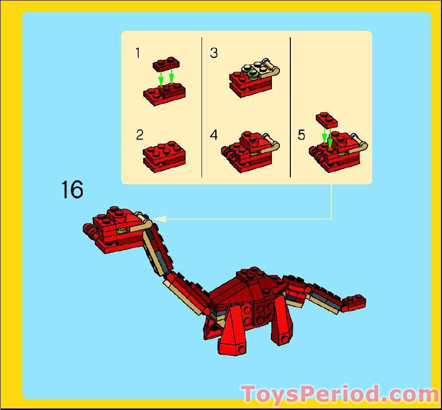 LEGO 4892 Prehistoric Power Instructions and Parts List