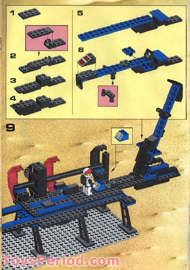 LEGO 6955 Space Lock-Up Isolation Base Instructions and Parts List