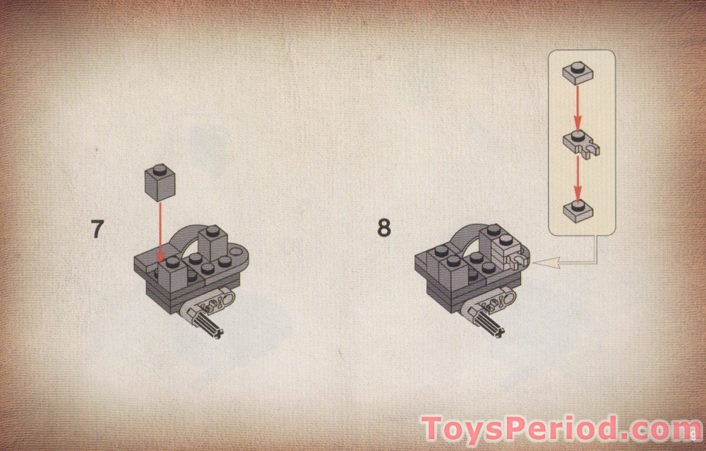 LEGO 7620 Indiana Jones Motorcycle Chase Instructions and Parts List