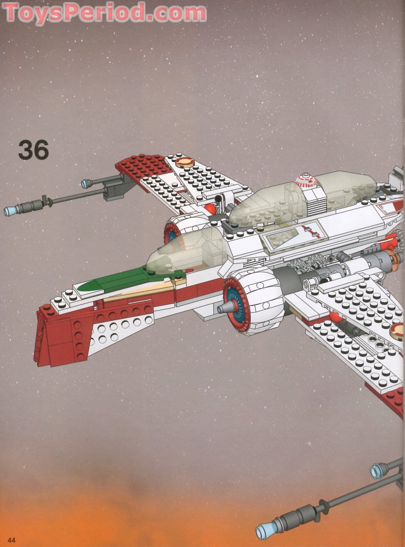 LEGO 7259 Arc-170 Starfighter Instructions and Parts List