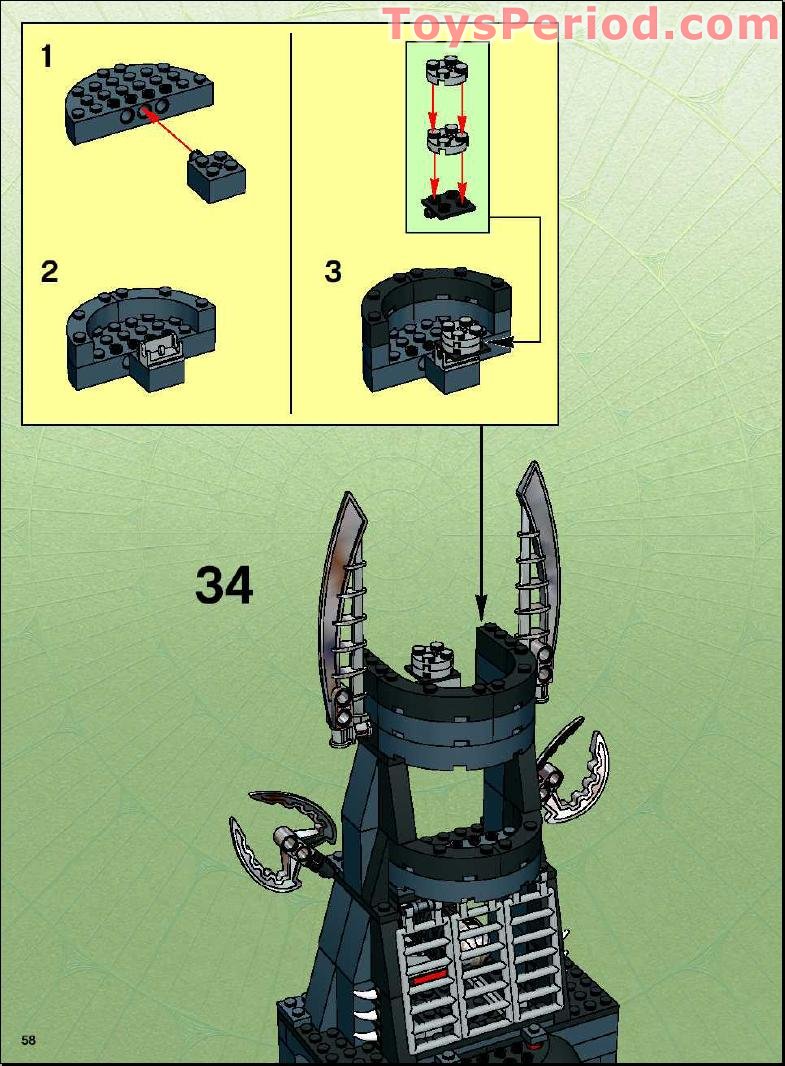 LEGO 8758 Tower of Toa Instructions and Parts List