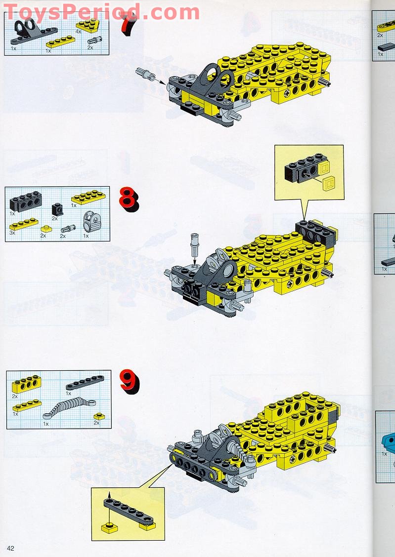 LEGO 8872 Forklift Transporter Instructions and Parts List