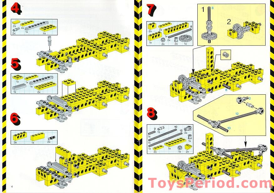 LEGO 8034 Universal Building Set Instructions and Parts List