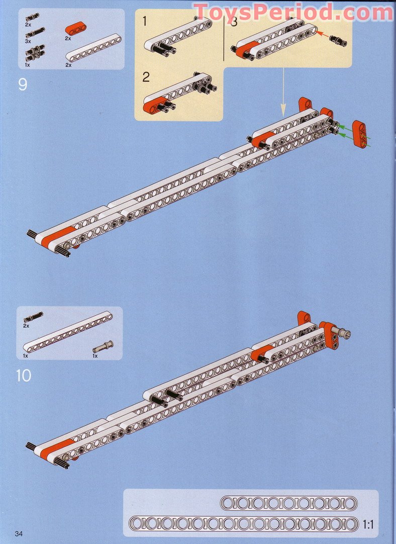 LEGO 8288 Crawler Crane Instructions and Parts List