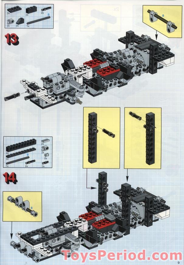 LEGO 8286 3-in-1 Car Instructions and Parts List