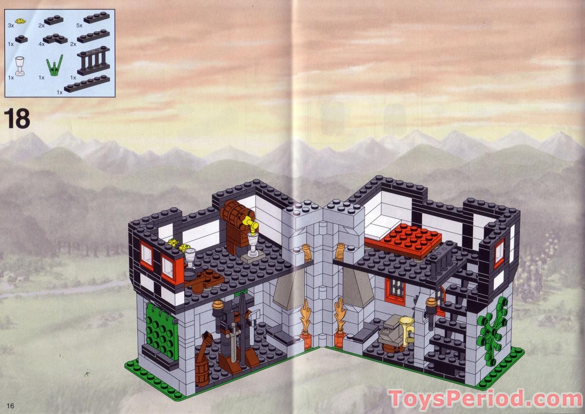 LEGO 3739 Blacksmith Shop Instructions and Parts List