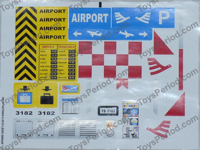 LEGO Sets with Part 3182stk01 Sticker Sheet for Set 3182 - (89147/4570609)
