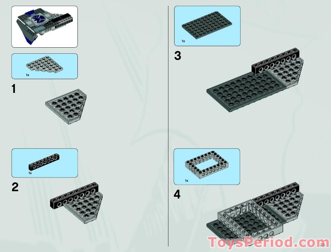 LEGO 6869 Quinjet Aerial Battle Instructions and Parts List