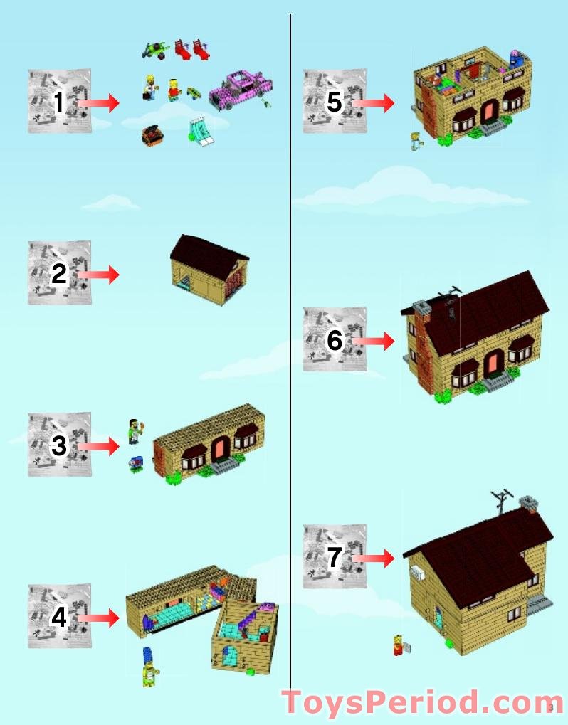 LEGO 71006 The Simpsons House Instructions and Parts List