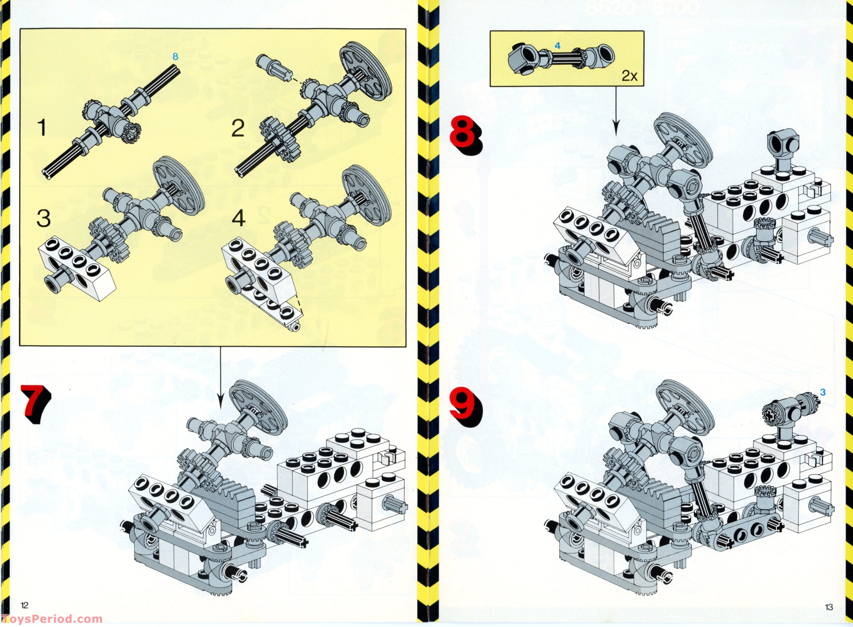 LEGO 8620 Snow Scooter Instructions and Parts List