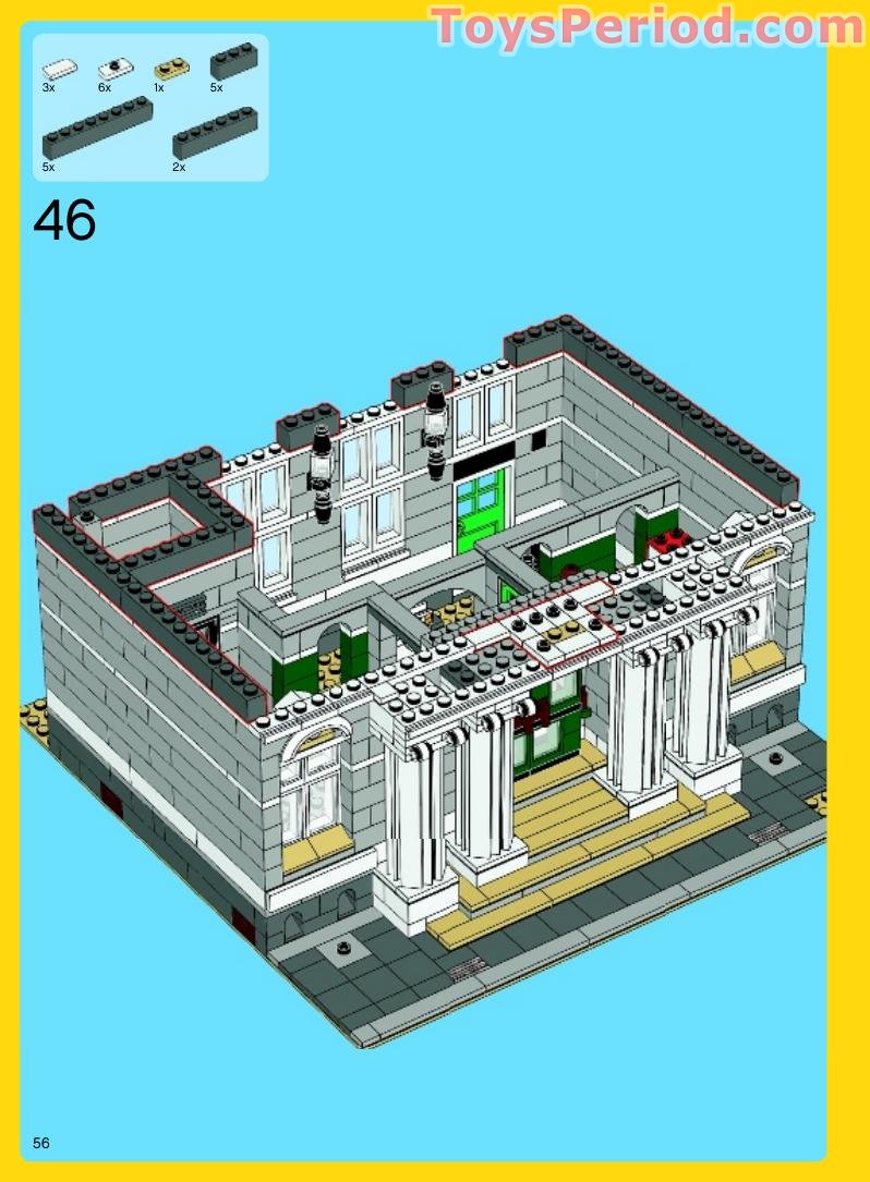 LEGO 10224 Town Hall Instructions and Parts List